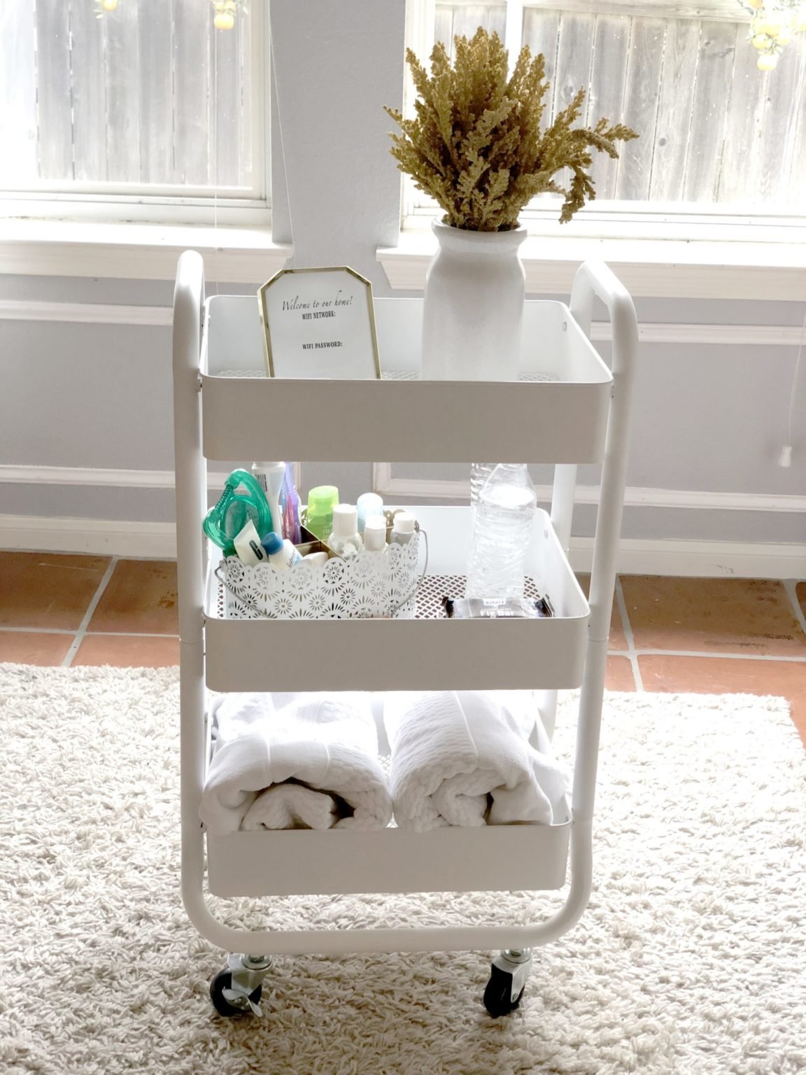 How to Wow Your Guests with a Guest Room Cart - Flourishmentary